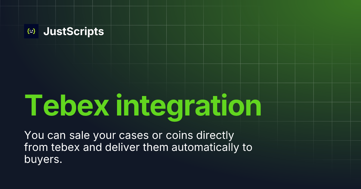 Tebex integration | JustScripts